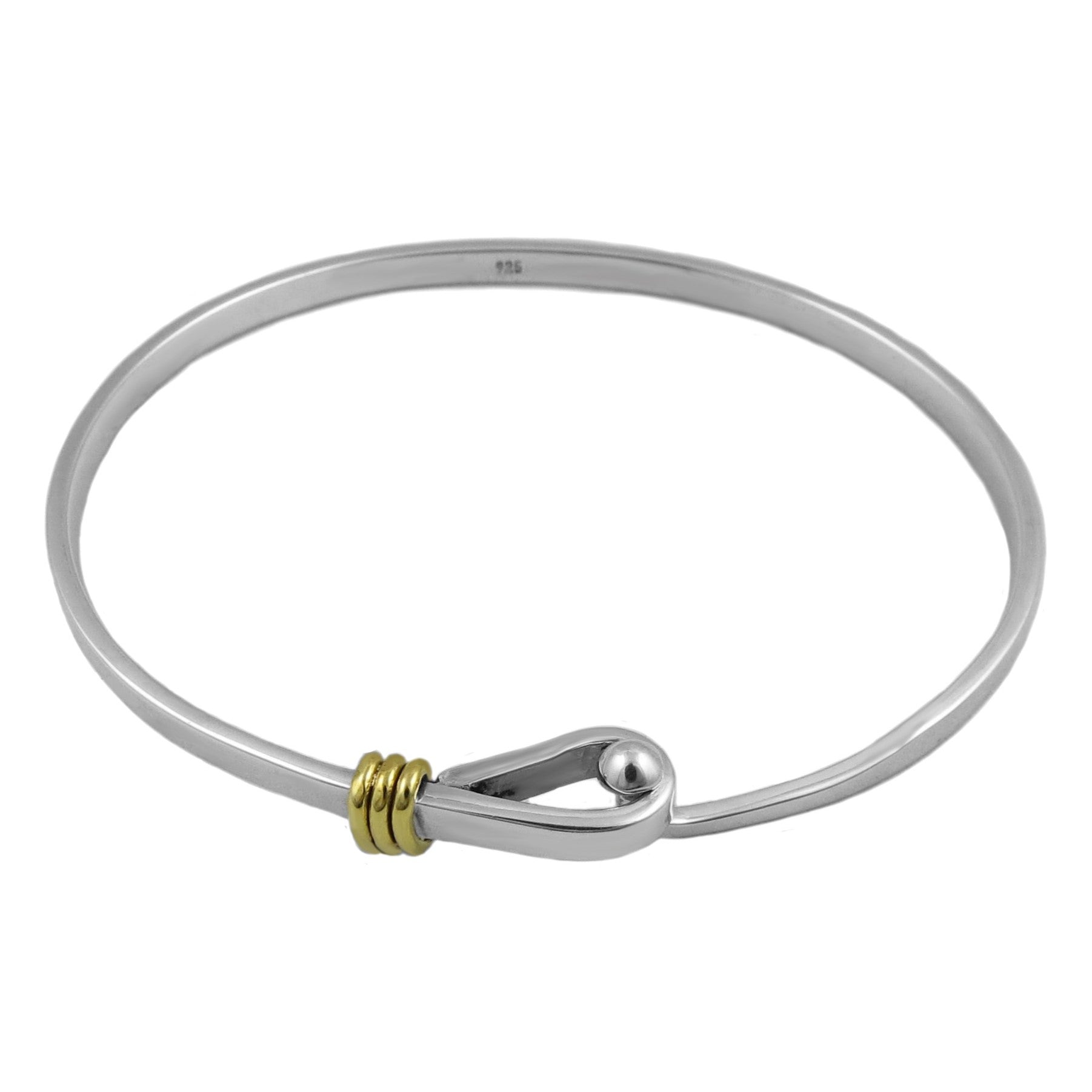 Hook and Eye Lasso Silver Bracelet