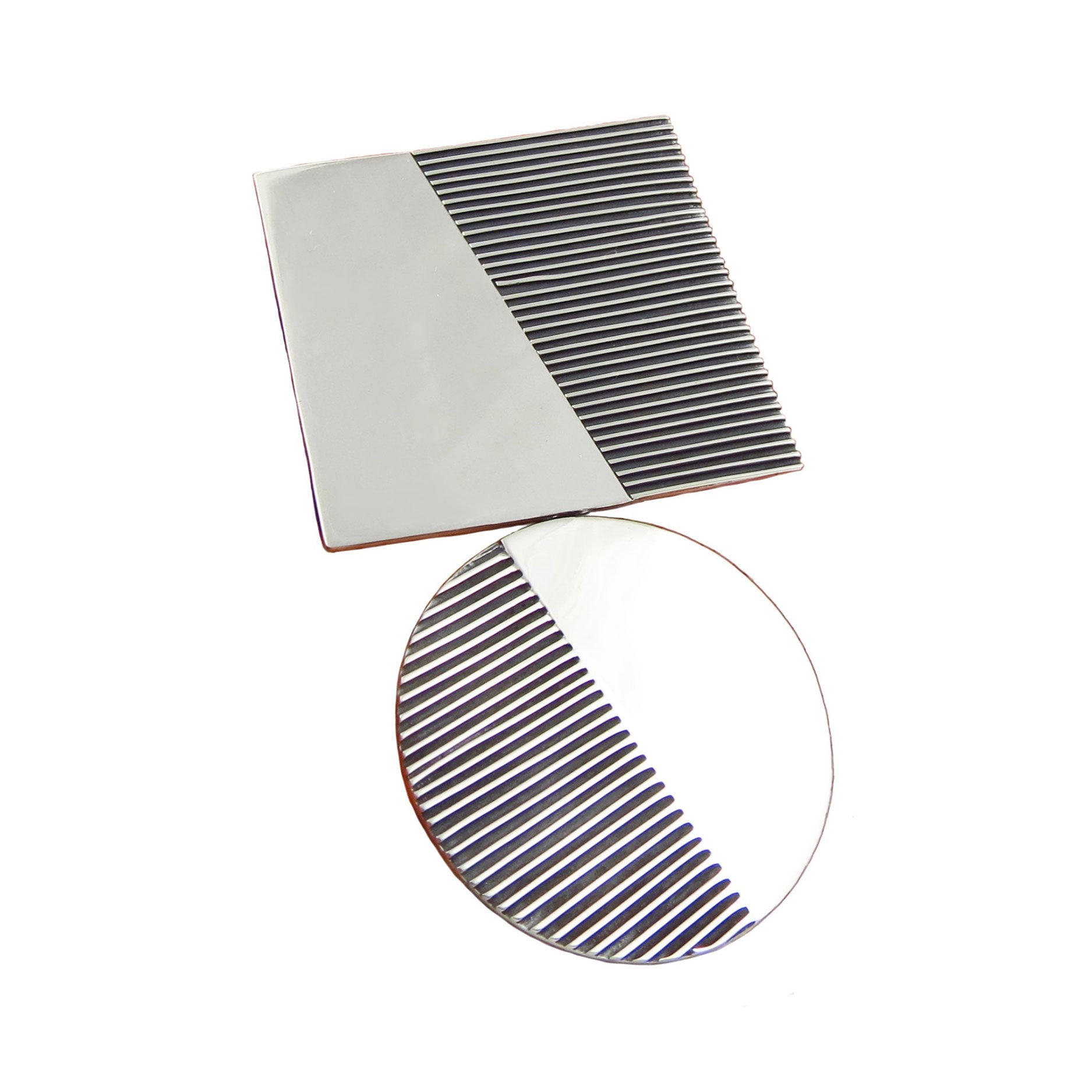 Modernist Sterling Silver Geometric Design Pendant – The Mexican Collection